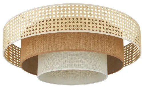 Brilagi - LED Stropní svítidlo CEDAR LUNETA LED/26W/230V ratan/hnědá/krémová