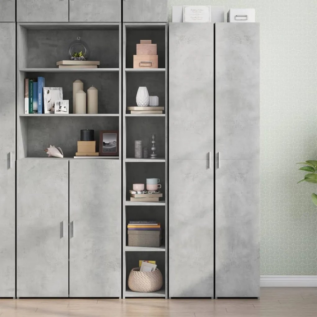 Skříň highboard betonově šedá 30 x 41 x 185 cm kompozitní dřevo