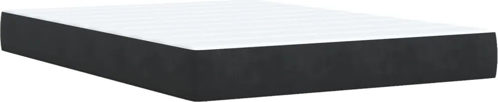 Box spring postel s matrací černá 140x200 cm samet 3286326
