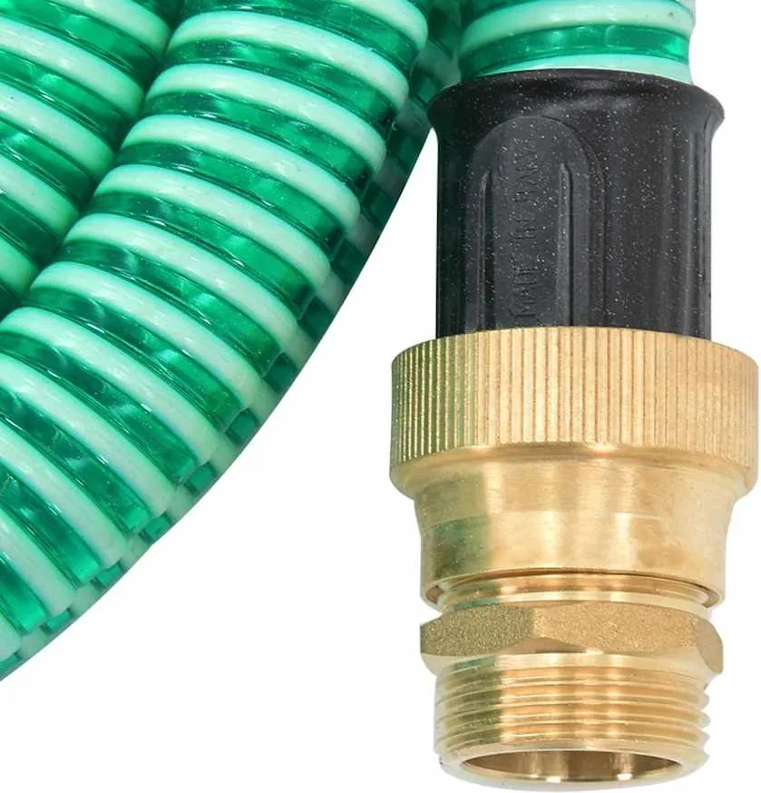 Sací hadice s mosaznými konektory zelená 1,1" 3 m PVC 151039