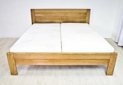 Postel Postelia ONTARIO Dub 200x200 - Dřevěná postel z masivu, dubové dvoulůžko o šíři masivu 3,7 cm