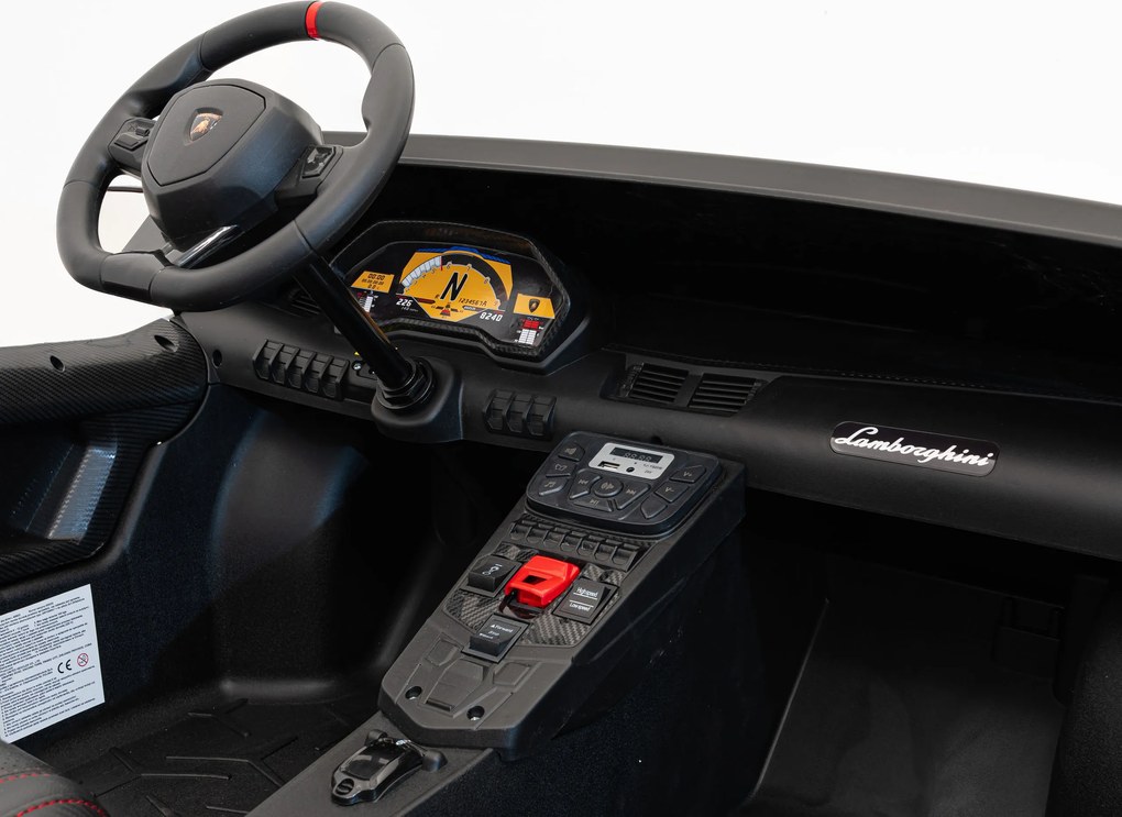 Ramiz Elektrické autíčko Lamborghini Aventador SV pro 2 děti bílé