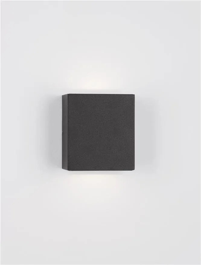 NV 9492650 Venkovní nástěnné svítidlo PARRIS antracitový hliník a čiré sklo LED 10.4W 3000K 220-240V 266st. IP65 světlo nahoru a dolů - NOVA LUCE