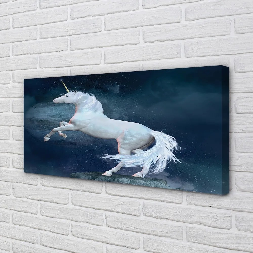 Obrazy na plátně Unicorn planet sky 120x60 cm