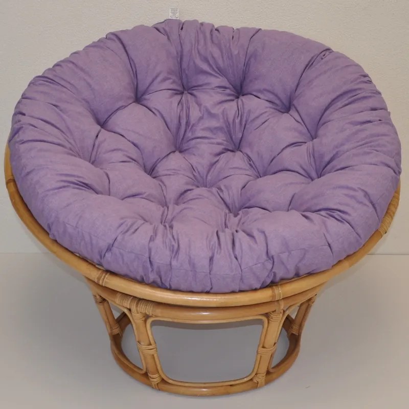 Papasan DIAS — ratan, látka, ⌀115 cm, medová / více barev Béžový melír