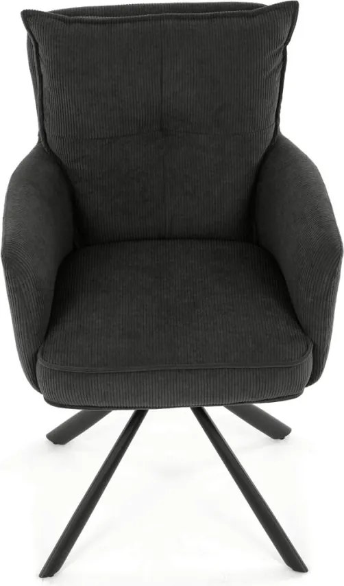 Jídelní židle HC-X1128 GREY2, manšestrová látka, šedá (60 x 67) cm