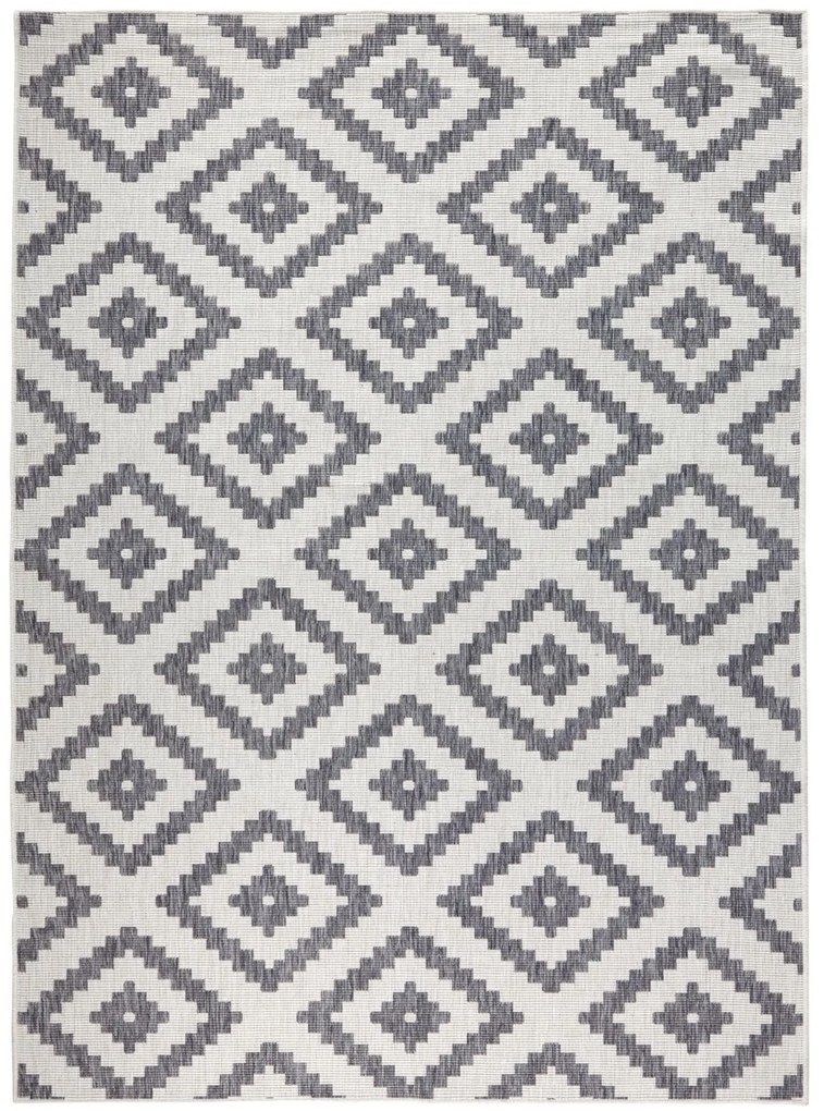 Hanse Home, Kusový koberec Twin-Wendeteppiche 103132 grau creme – na ven i na doma, 80x250, šedá, chodba / předsíň