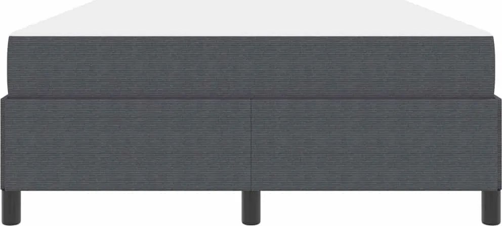 Rám postele s matrací Tmavě šedá 140 x 200 cm textil 3399126
