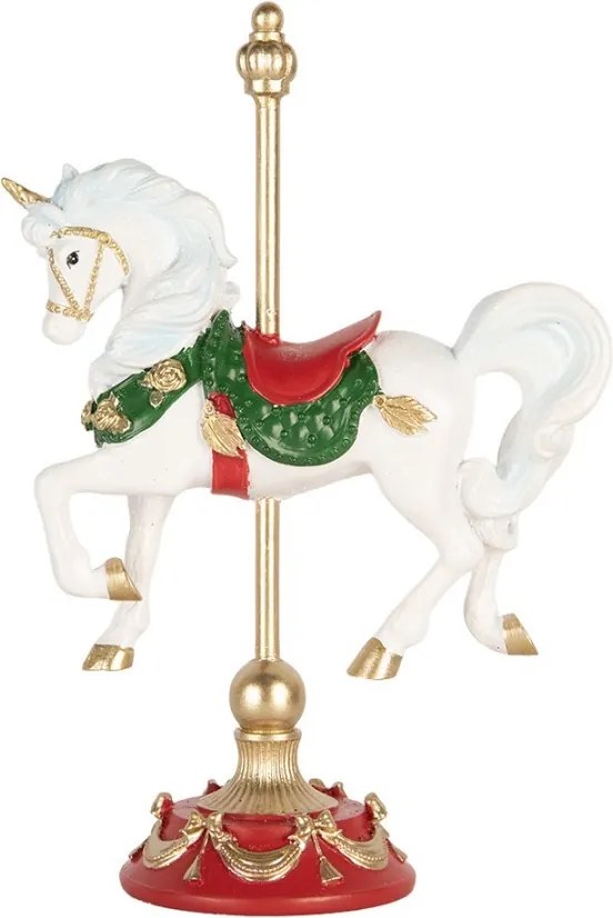 Vánoční dekorace elegantní kolotočový koník - 16*8*22 cm