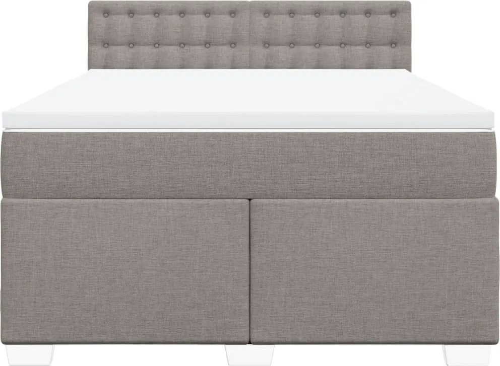 Box spring postel s matrací taupe 140x200 cm textil 3285929