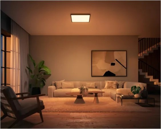 Philips - LED Stmívat. stropní svítidlo Hue AURELLE LED/39W/230V 60x60 cm černá
