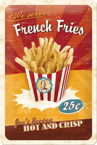 Nostalgic Art Plechová cedule – French Fries 30x20 cm