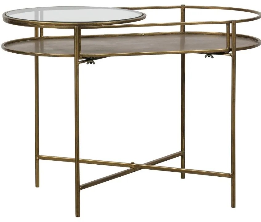 OnaDnes -20% Hoorns Mosazný konferenční stolek Luten 65x37 cm