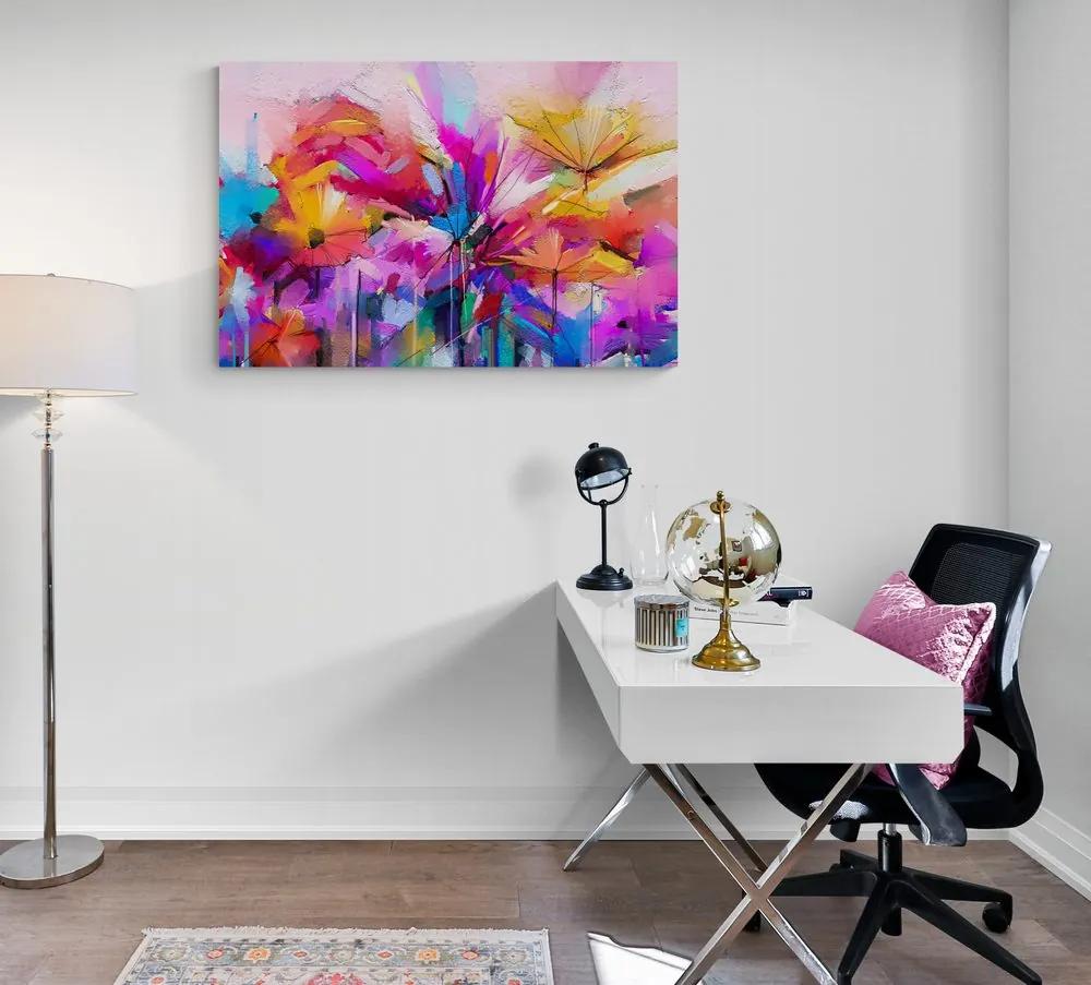 Obraz abstraktní barevné květy Varianta: 120x80