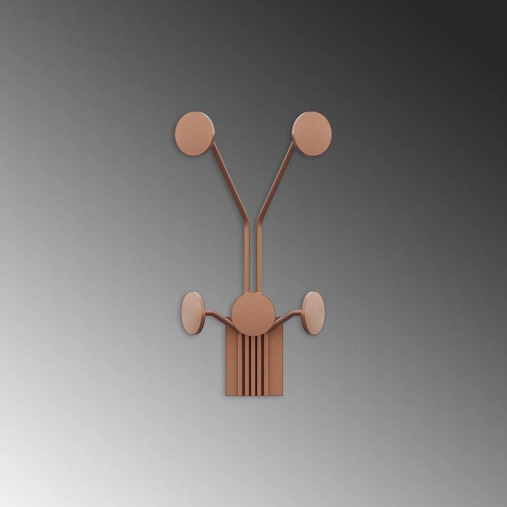 Nástěnný kovový háček Giraffe 24 cm bronz