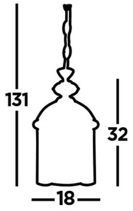 Searchlight 7131AB Závěsné svítidlo BEVELLED LANTERN