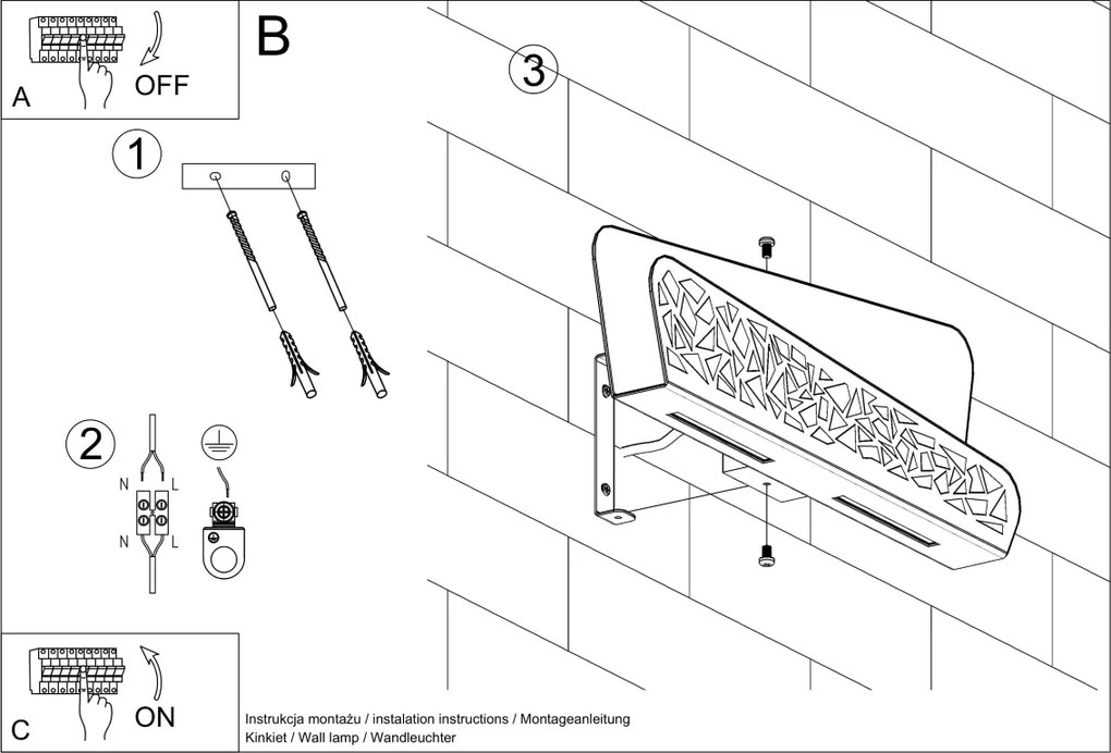 Sollux Lighting Nástěnné svítidlo ALIZA bílé
