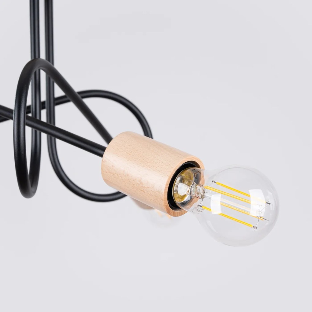 Sollux Lighting Lustr EMBER 3 černý