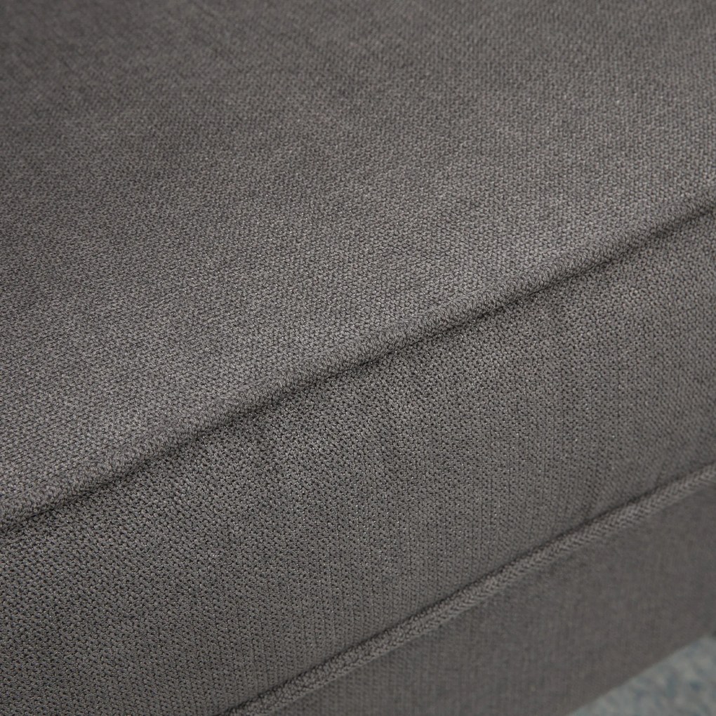 HOMCOM křeslo polohovatelné křídlo s čalouněním, dřevěné nohy, polyester, tmavě šedá, 74x86x102cm, do obývacího pokoje a ložnice