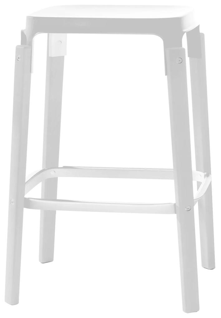 MAGIS - Barová židle STEELWOOD STOOL nízká - bílá