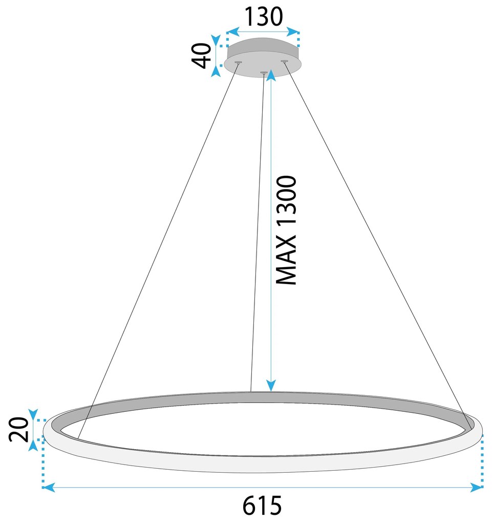 Toolight Závěsné LED osvětlení E9 LHJ005-CP kartáčovaná zlatá
