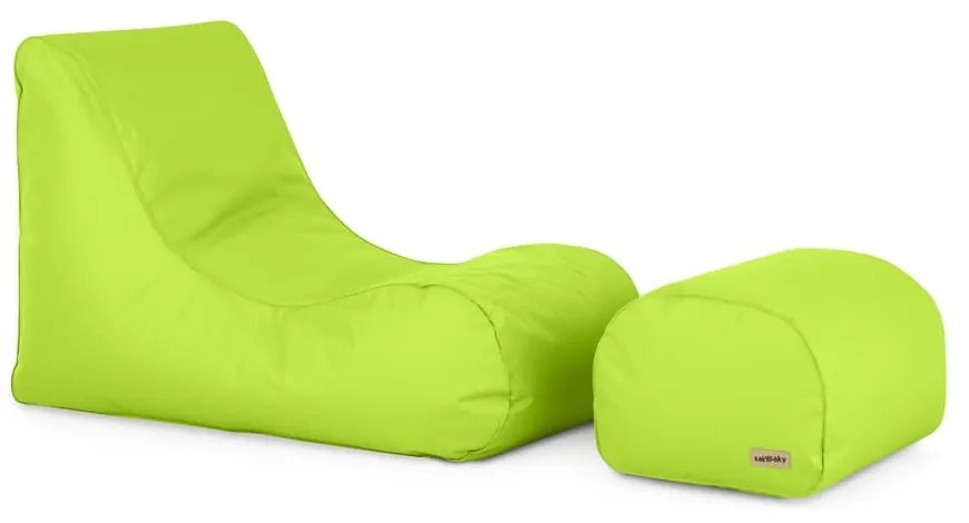 SakyPaky Sakypak sedací vak s podnožníkem limeta