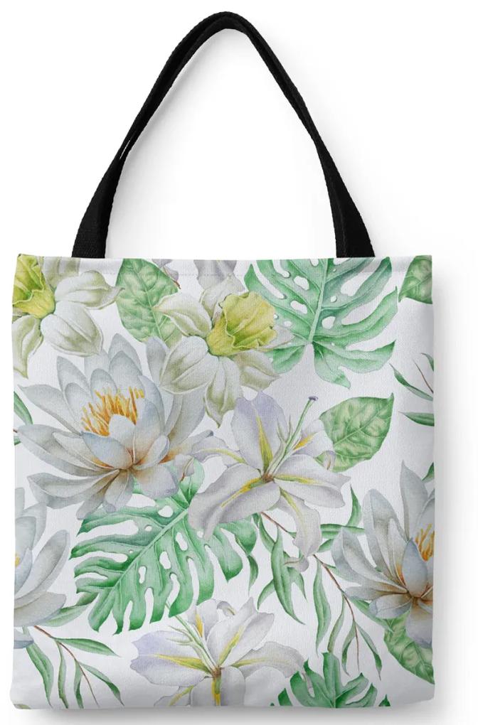 Nákupní taška Svěží jaro - jemná květinová kompozice ve stylu cottagecore