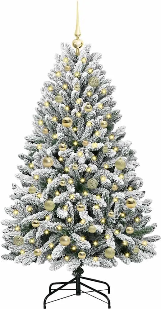 Umělý vánoční stromeček 150 cm 150 LED Teplá bílá PVC a ocel 3395743