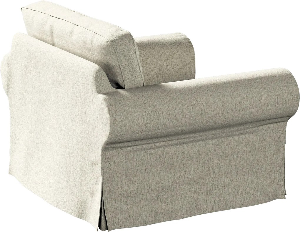 Potah na křeslo IKEA Ektorp barva béžová látka pletený vzor
