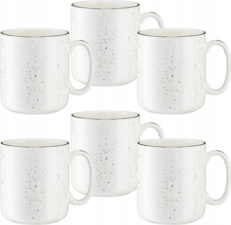 Villa Italia Sada porcelánových hrnků 380 ml, 6 kusů Polvere