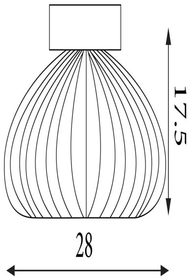 Searchlight 32156-28GO - Stropní svítidlo CELESTIAL 1xE27/60W/230V pr. 28 cm