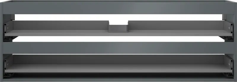 Mexen Box-A, závěsná skříňka 140 cm, 2 zásuvky, grafitová matná, 91AX0-1400-470-2-66