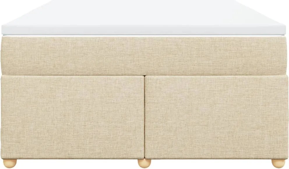 Box spring postel s matrací krémová 140x200 cm textil 3285385