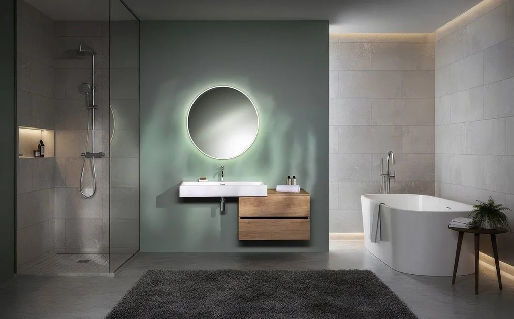 Sapho VELUR kulaté zrcadlo s LED podsvícením o 80cm VE080
