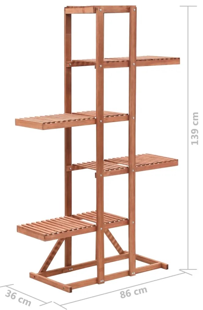 vidaXL 246432 Marketos Plant Stand Cedar Wood 86x36x139 cm