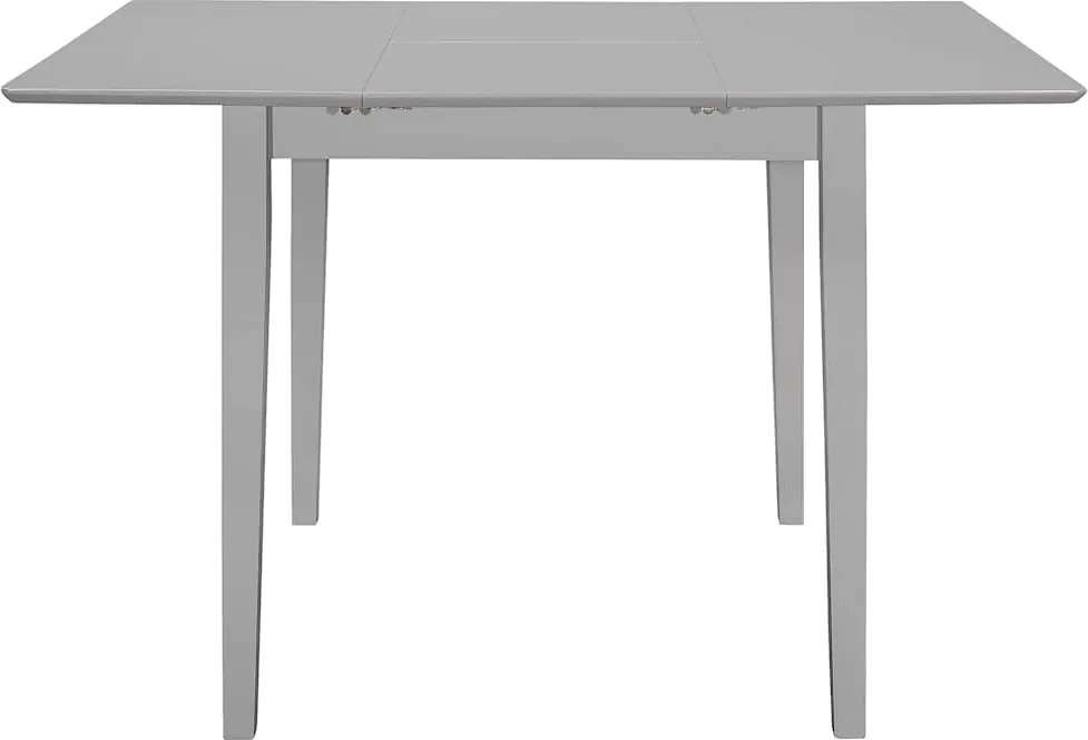 Rozkládací jídelní stůl šedý (80–120) x 80 x 74 cm MDF 247627
