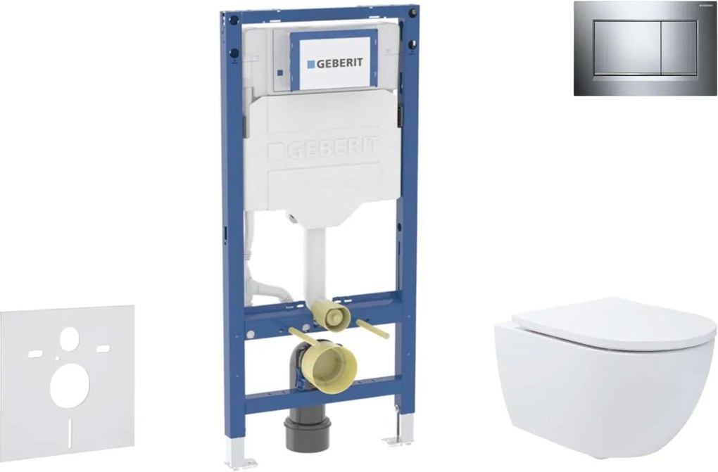 SANITINO - Set předstěnové instalace, klozetu Oudee a sedátka softclose, tlačítko Sigma20, chrom SANI11CA1176