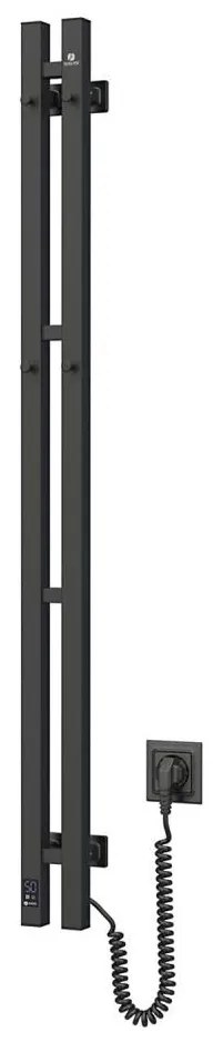 Navin Elektrický sušák na ručníky s term. SILOUETTE 187W/230V 120,6cm IP44 černá pravá 12-234053-0912