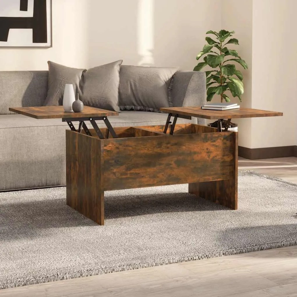 vidaXL Konferenční stolek 80 x 50 x 42,5 cm kompozitní dřevo [809732] Barva: bílá s vysokým leskem