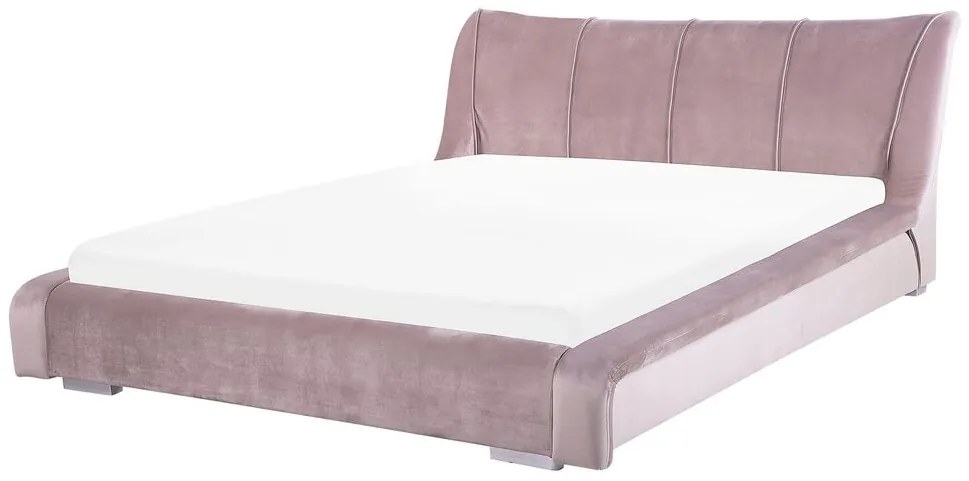 Vodní postel 160 x 200 cm růžová NANTES Beliani