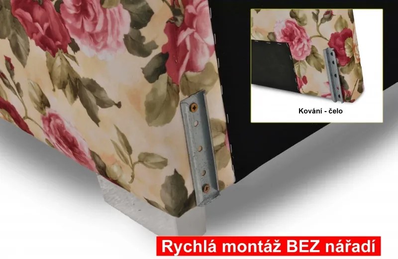 Čalouněná manželská postel DALAS, 200x180, levandule+fialová (levandule 3741/104+art14861)