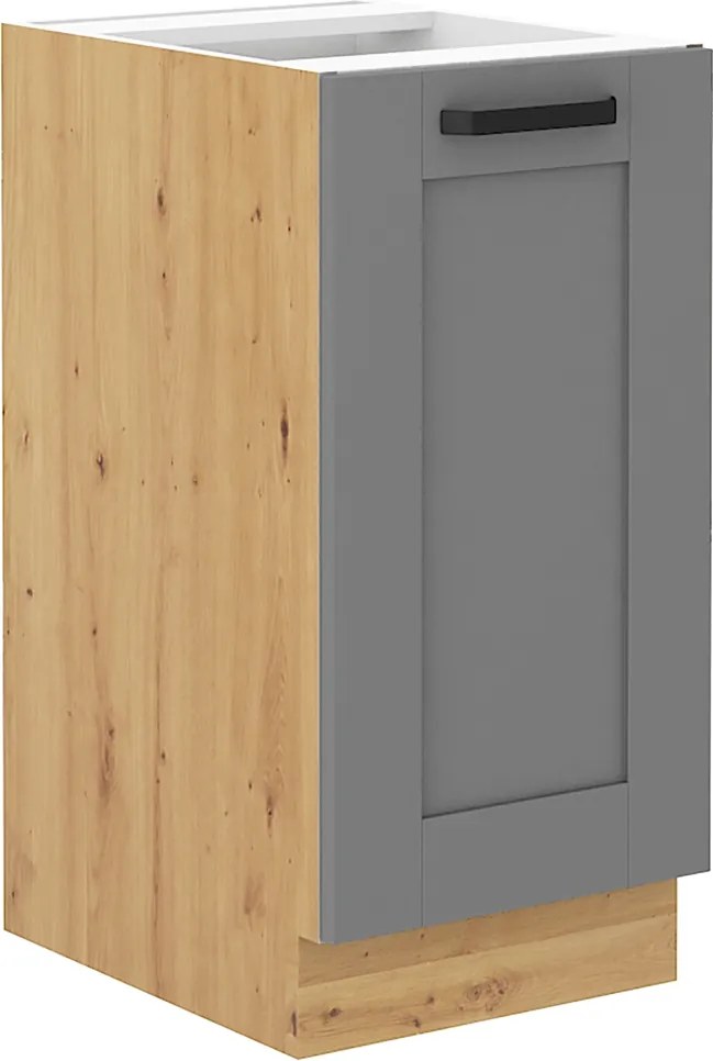 Kuchyňská linka LUNA du | 120 + 230 cm | PREMIUM BOX zásuvky | UNI dvířka | artisan/šedá