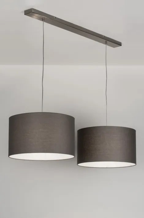 Závěsné designové šedé svítidlo nad stůl Duo Grey Unima