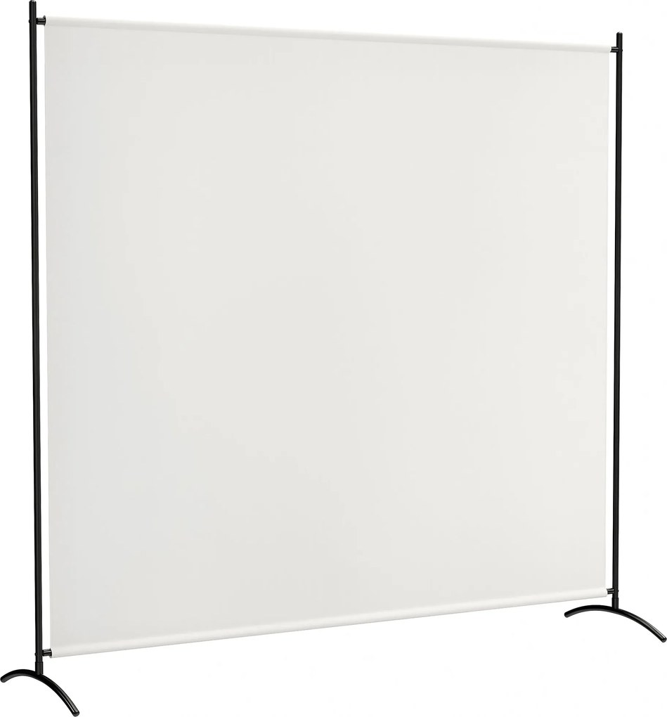 Outsunny jednopanelová přepážka pro soukromí 180 × 50 × 180 cm, voděodpudivý panel s UV30+, stabilní základna, béžová | Aosom