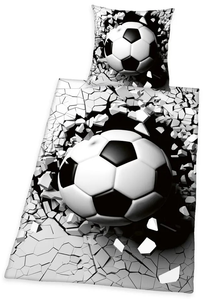 Herding Povlečení 3D fotbal 140x200/70x90cm