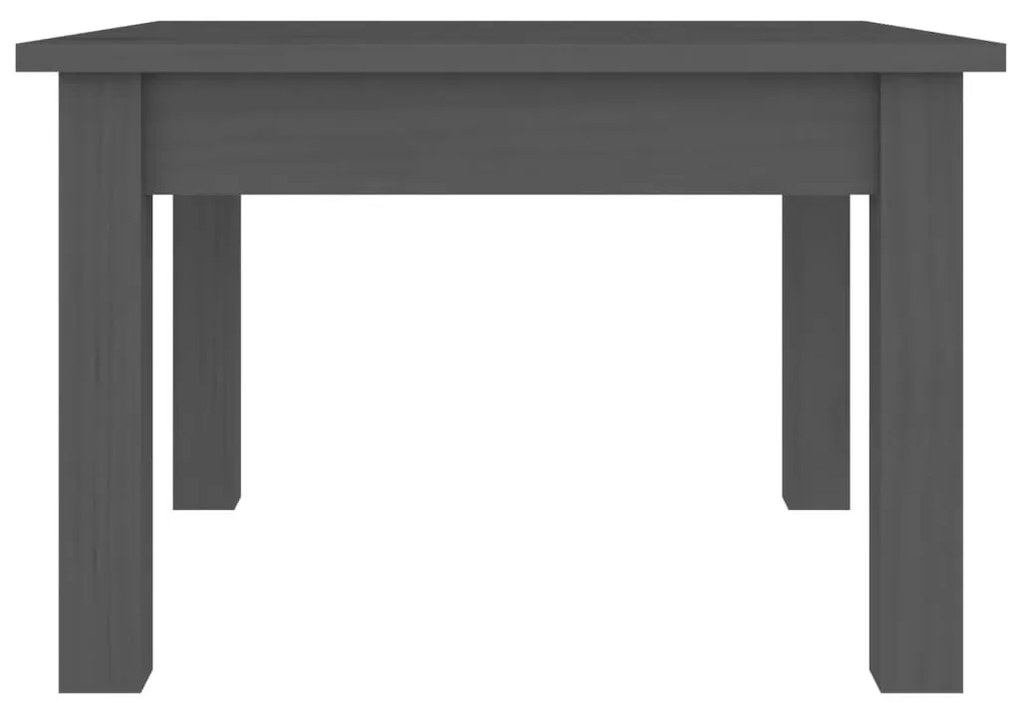 Konferenční stolek šedý 45 x 45 x 30 cm masivní borové dřevo - Default Title