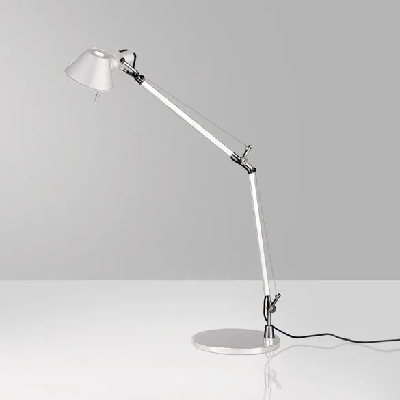 Artemide A005920+A008620 Tolomeo Mini, designová stolní lampa, 1x77W, bílá, 108 cm