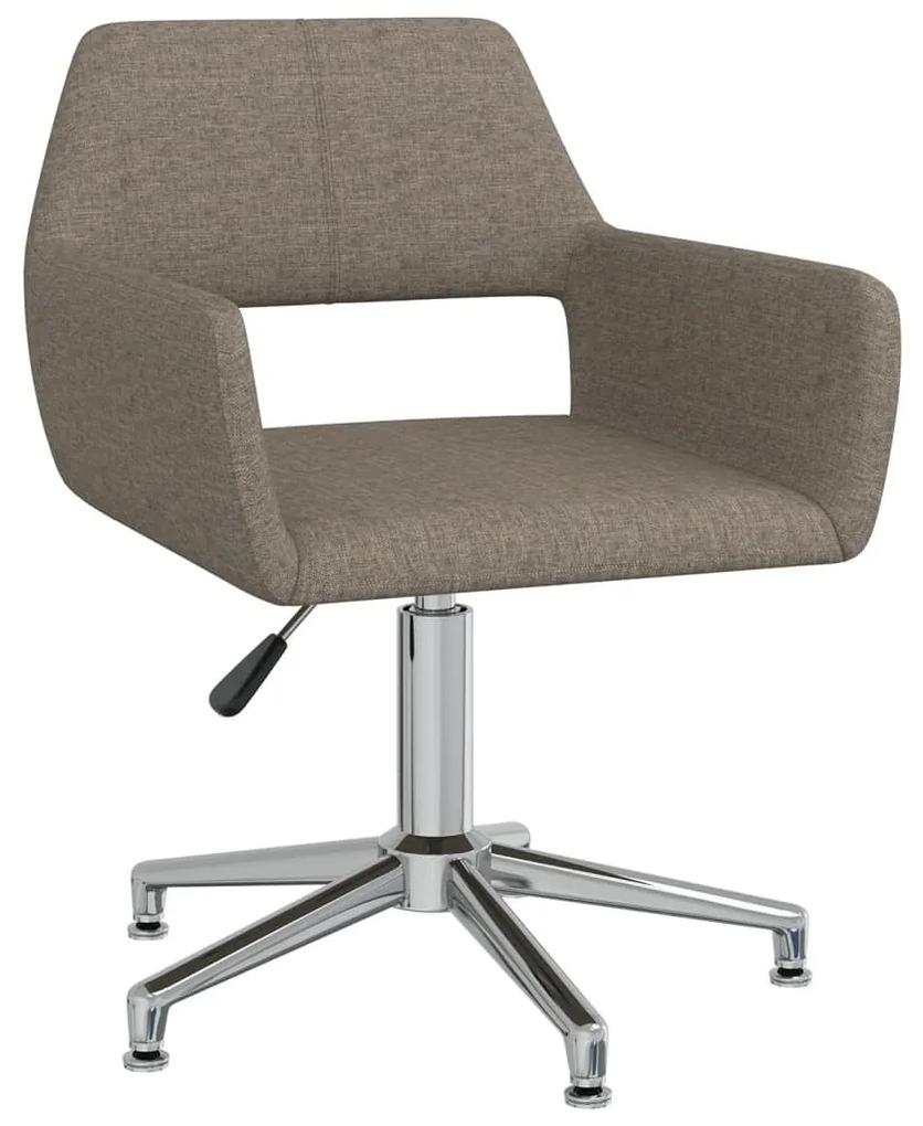 330340 vidaXL Otočná kancelářská židle taupe textil