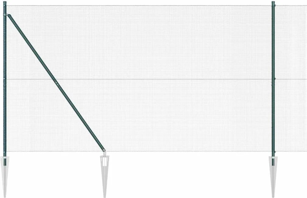 Svařované drátěné ploty s hroty 10 x 1,5 m Ocel potažená PVC 3352057