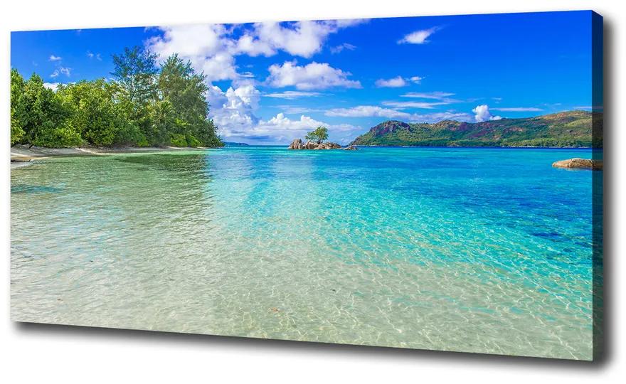 Wallmuralia Foto obraz na plátně Pláž Seychely 100x50 cm